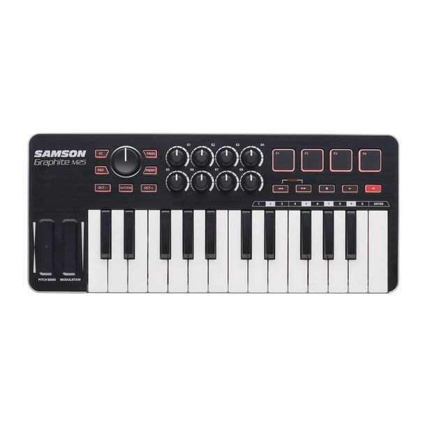 Controlador USB/MIDI 25 teclas Samson negro | Walmart en línea