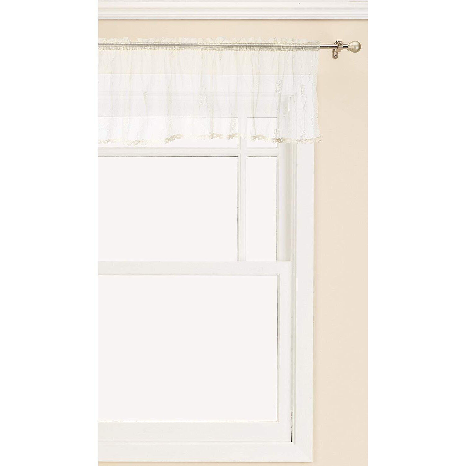 Heritage Lace Pineapple Valance with Trim, 45 by 15', Ecru - Walmart.com