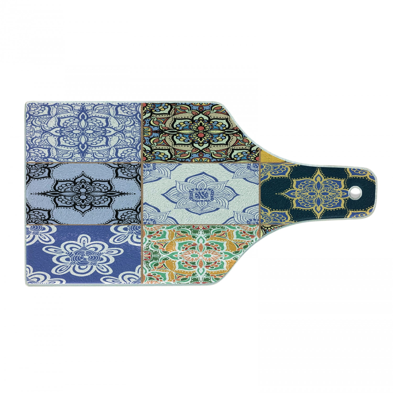 Moroccan Cutting Board, Portuguese Tile Patterns Various Tones Textures ...