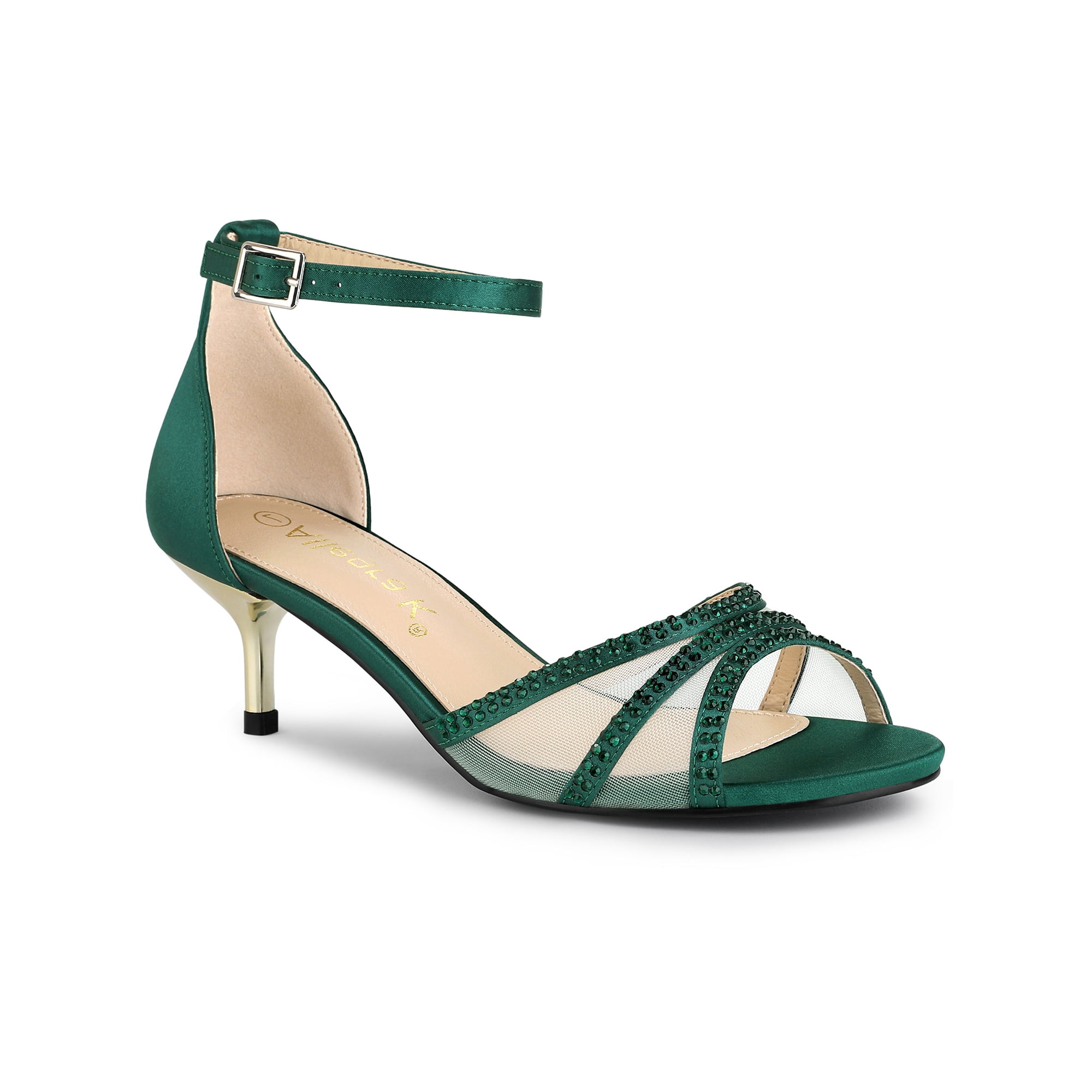 Click here for Blissful Step Womens Satin Rhinestone Stiletto Hee... prices