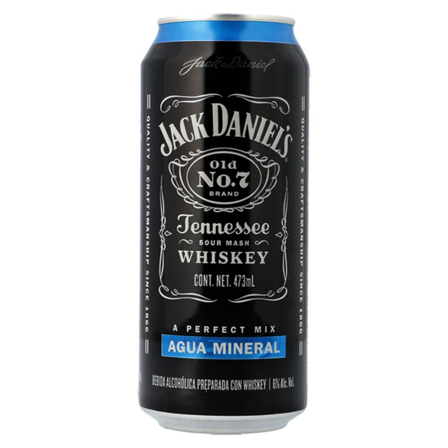Pack de 24 Bebida Preparada Jack Daniels Agua Mineral Lata 473 ml Jack Daniels Agua Mineral Lata ...