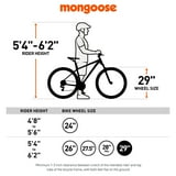 Mongoose Excursion Men's Mountain Bike, 29 inch wheels, 21 speeds ...