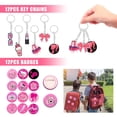 BANBALLON Pink Girl Party Favors Pink Keychains Bow Pink Button Pins ...