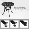 23.6 inch Patio Side Table, Cast Aluminum End Table with Adjustable ...