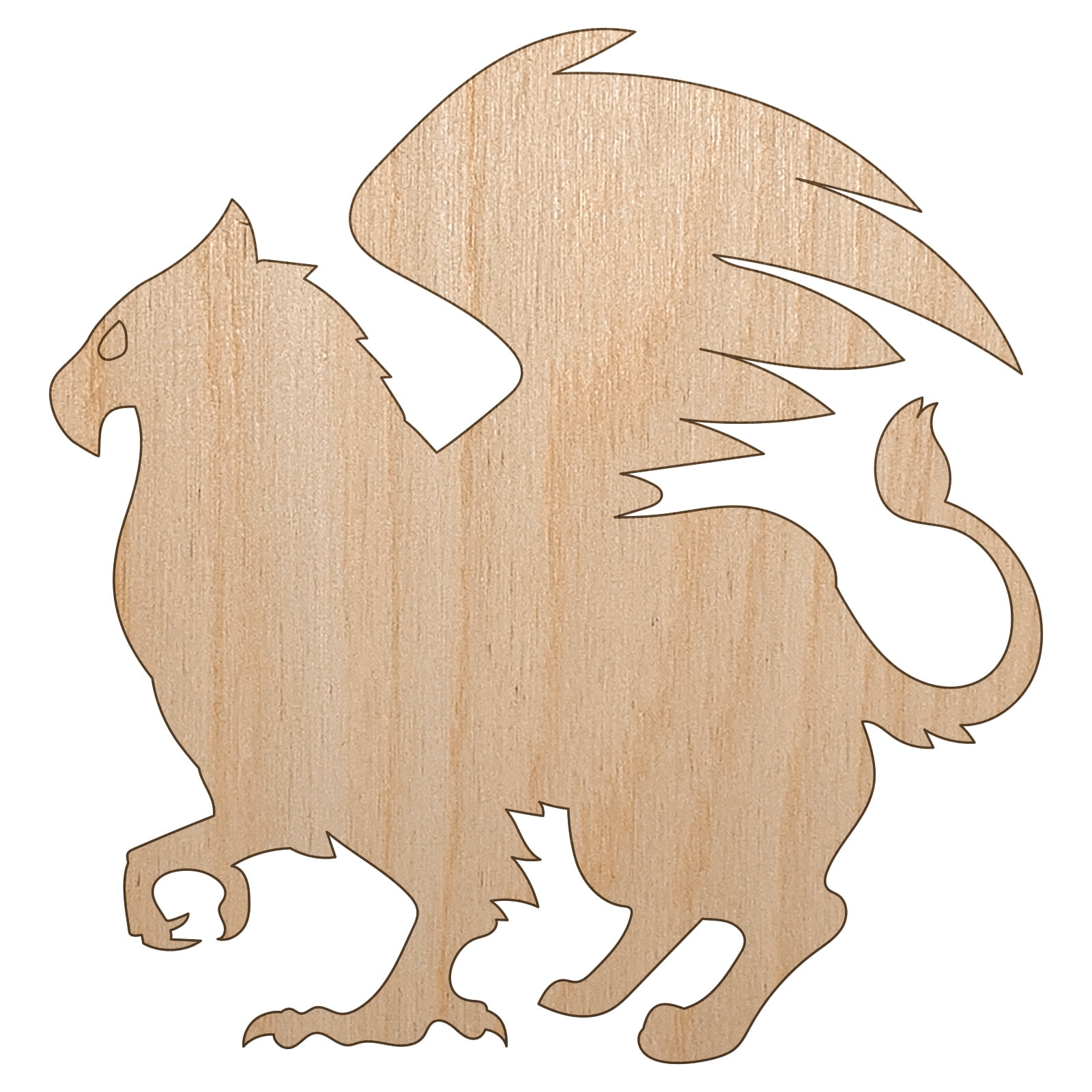 Regal Griffin Fantasy Silhouette Wood Shape Unfinished Piece Cutout ...