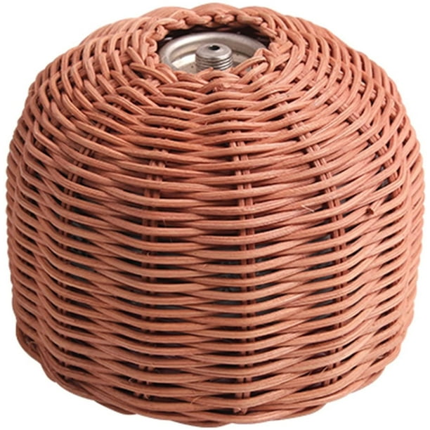 Coffee Portable Outdoor Cooking Gas Cylinder Cover Rattan Outdoor Gas ...