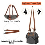 LOKASS Insulated Lunch Bag with Drinks Holder, Nylon Food Organizer ...