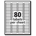 PRES-a-ply White Labels, 1/2" x 1-3/4", Permanent-Adhesive, 8000 labels ...