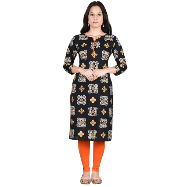 Click here for Dweep Sara Black Motif Printed Pure Cotton Kurta prices