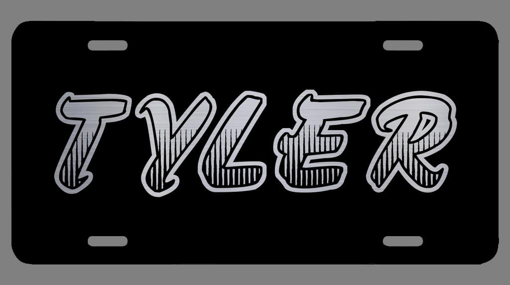 Tyler Name Etched Style License Plate Tag Vanity Novelty Metal | Etched ...