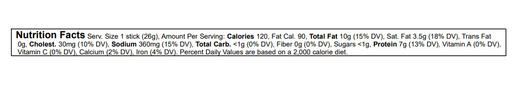 Yellowstone Angus Beef Stick, 0.9oz Plastic Pouch - Walmart.com