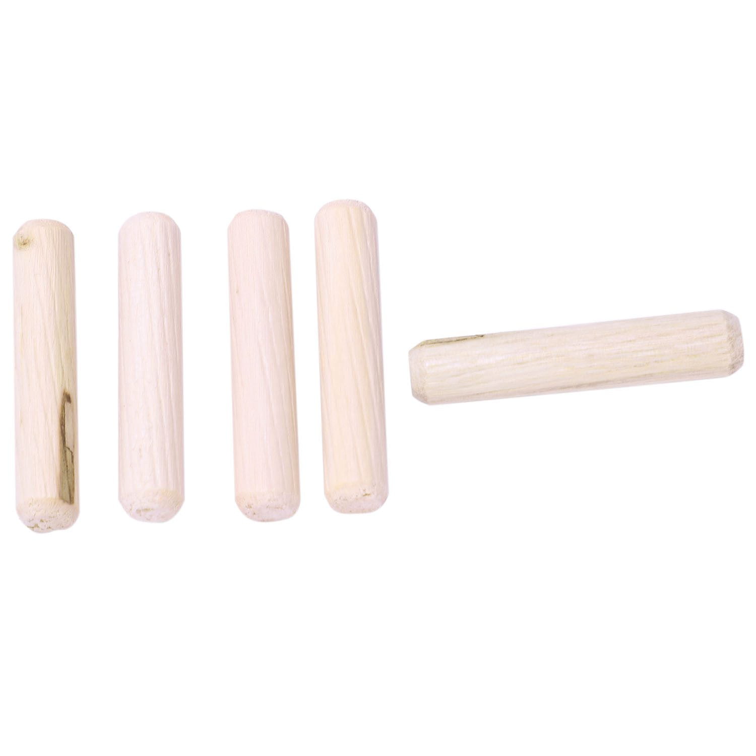 100 Pack Wooden Dowel Pins Wood Kiln Dried Fluted and Beveled - Walmart.com