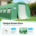 Quictent 20'x10'x6.6' Walk-in Greenhouse, Heavy Duty Steel Frame, PE Cover, 2 Zipper Doors ...