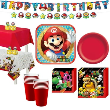 7" Super Mario Party Paper Square Plate, 8ct - Walmart.com