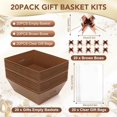 20PACK Baskets for Gifts Empty, 12x10x4” Thick Brown Gift Basket with ...