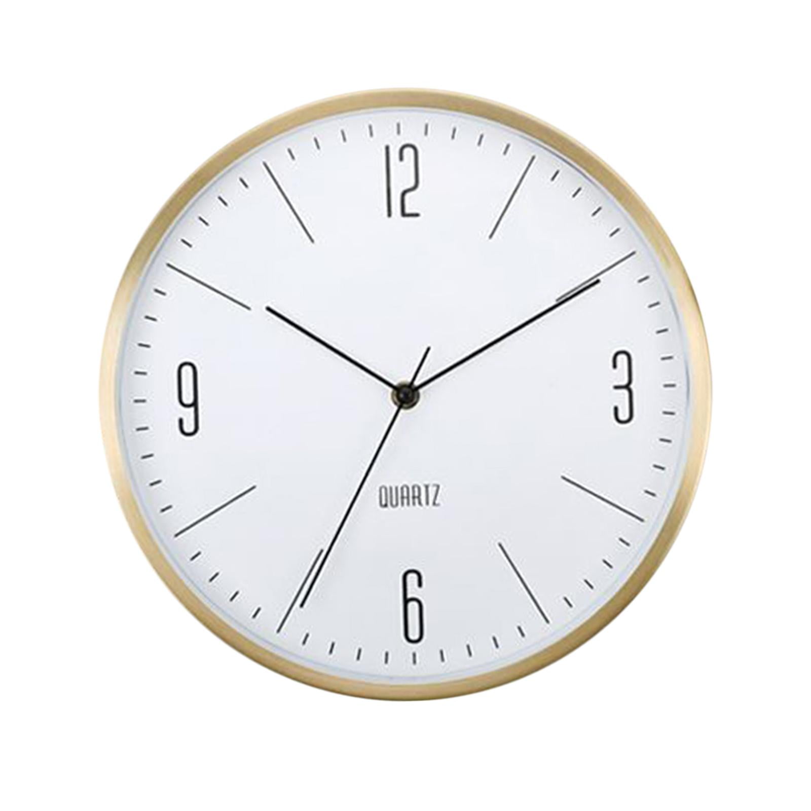 Metal Wall Clock Silent Battery Operated Large Clocks for kitchen and ...