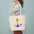 CafePress - Rainbow Anchor Tote Bag - Unisex Canvas Tote Bag, Beige, 1 ...