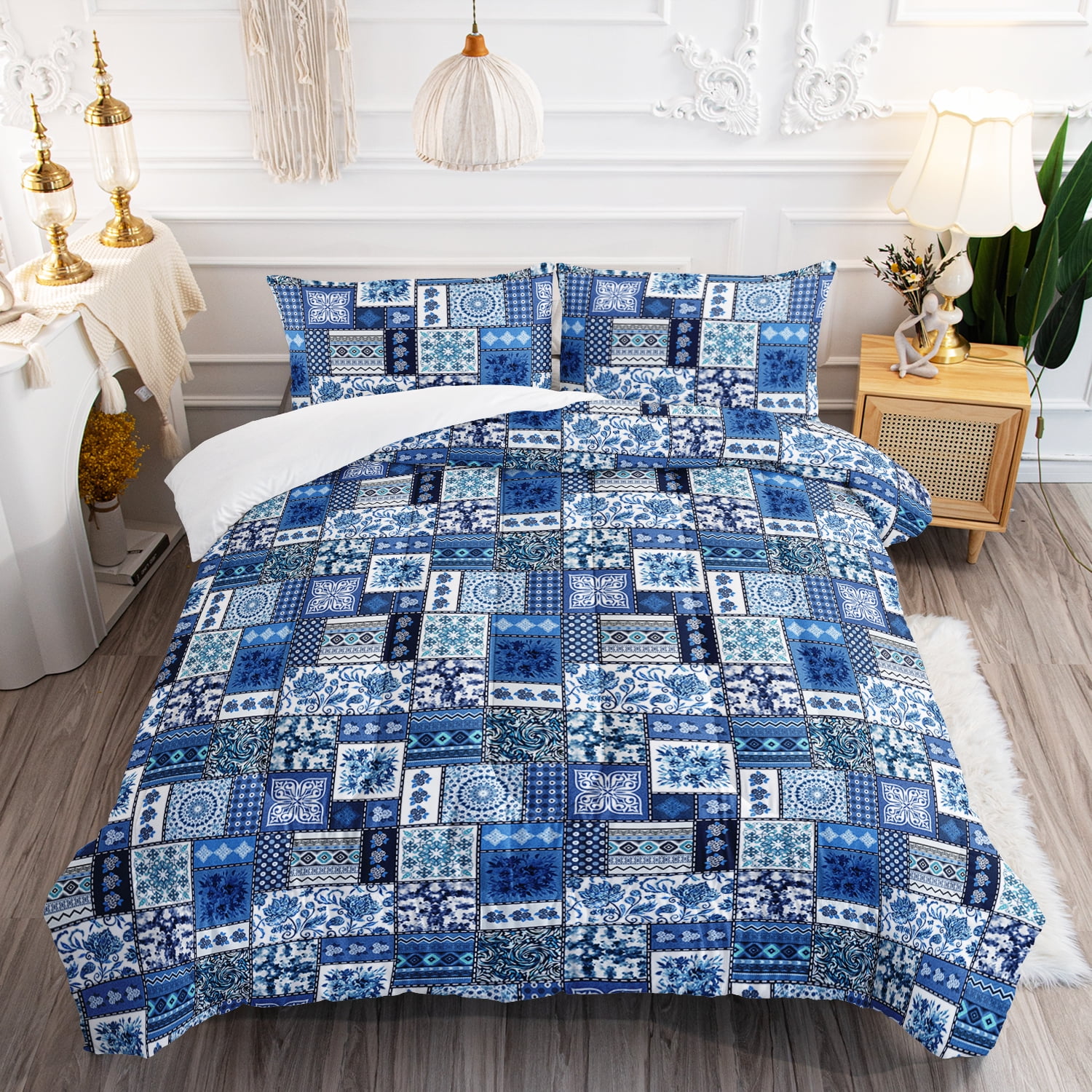 Hosima 3-Piece 3D Digital Comforter With Various Printed Patterns ...