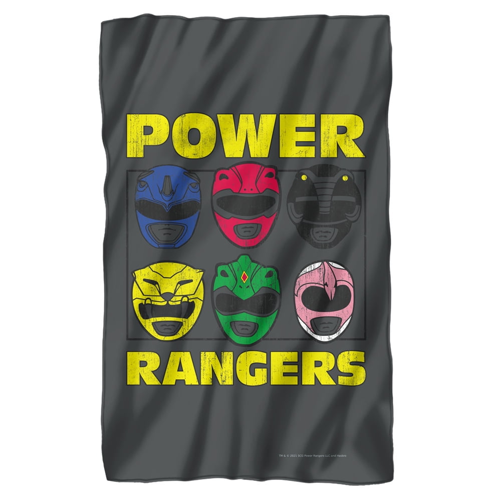 Power Rangers Ranger Heads Fleece Blanket 36' x 58' - Walmart.com