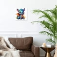 3drose, Cute Happy Blue and Orange Baby Dragon Illustration, 13x13 Wall ...