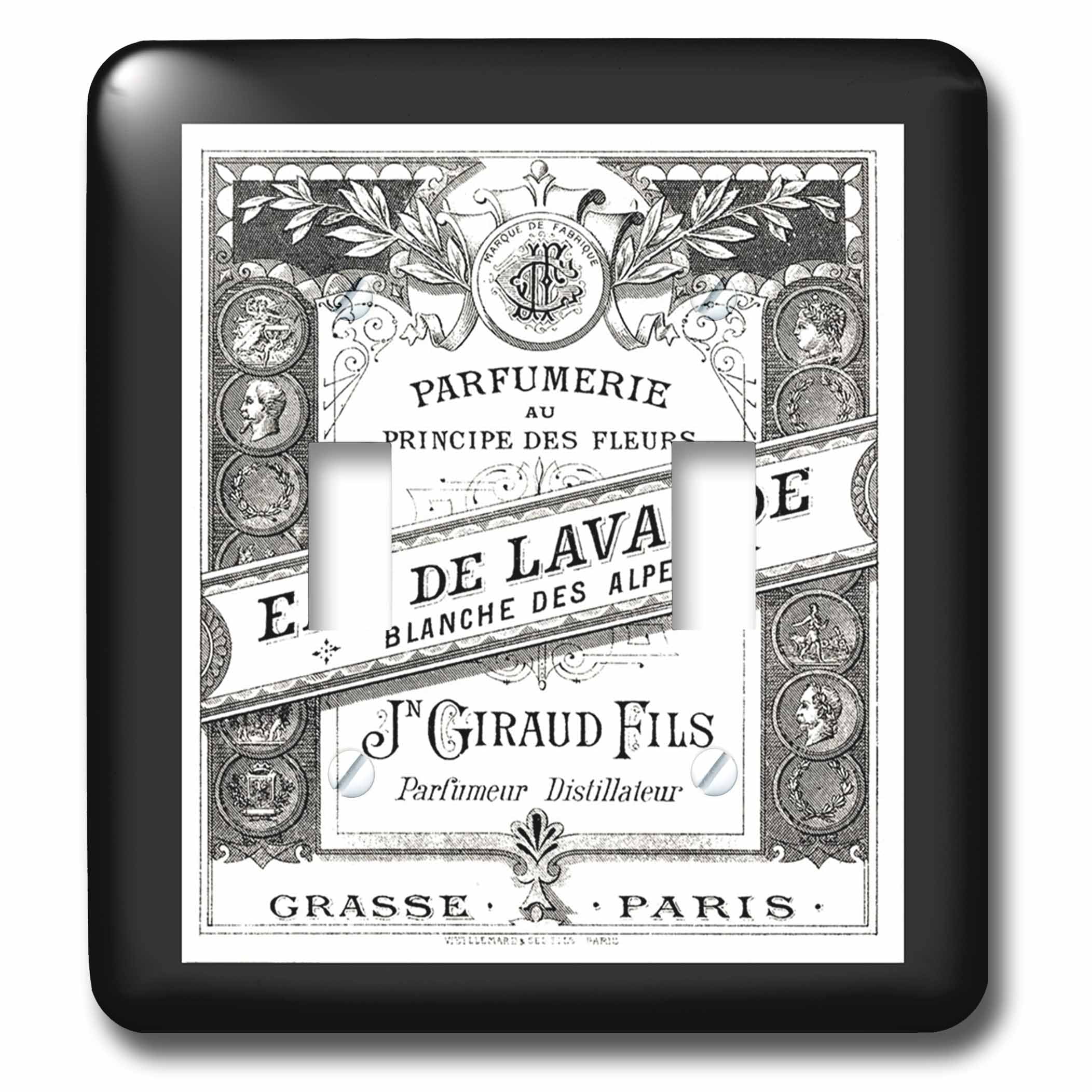 Image O Vintage F Paris Perfume Label In Black And White double toggle ...