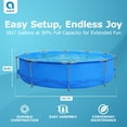 Avenli Easy Assembly Large Metal Frame Round Swimming Pool, 12 Foot by ...