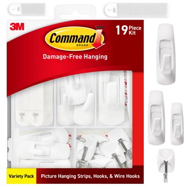 Command Picture Hanging Variety Kit, 24 pieces, Hangs up to 7 pictures ...