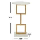 SAFAVIEH Cassidy Silver Leaf Accent Table Gold/ White - Walmart.com