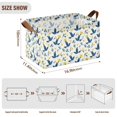 Blue Hummingbirds Pattern Collapsible Storage Bin Open Home Shelf ...