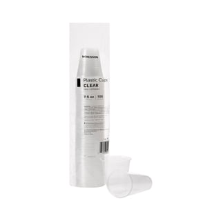 McKesson Plastic Drinking Cups, Clear Disposable Cups, 9 oz, 100 Ct ...