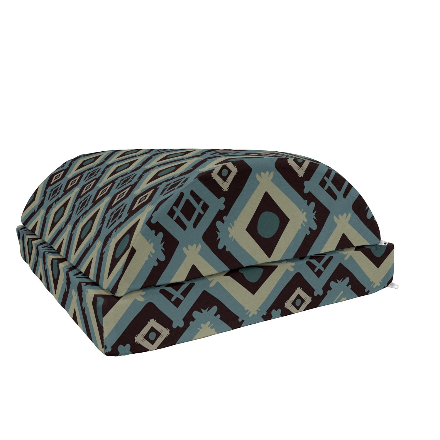Ethnic Foot Rest, African Culture Style Funky Folk Geometric Hand Drawn ...