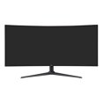 onn 34" Curved Ultrawide WQHD (3440 x 1440p) 100Hz Bezel-Less Office ...
