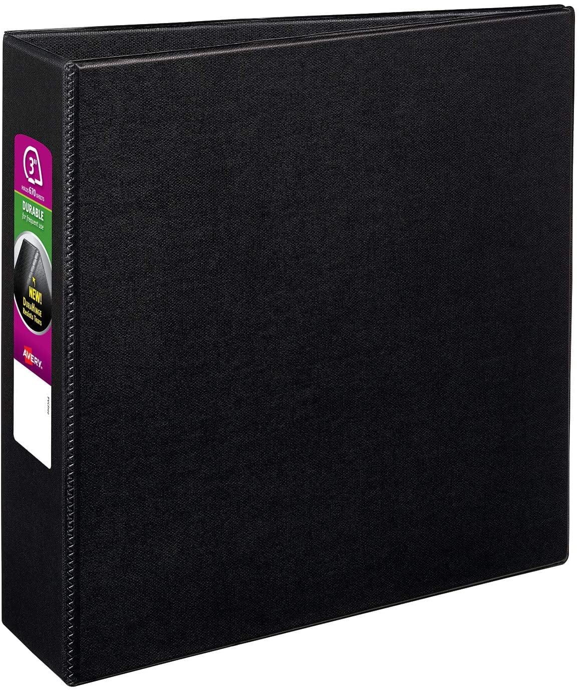 Avery Durable Binder with 3 Inch Gap Free Slant Ring, Black, 1 Binder ...