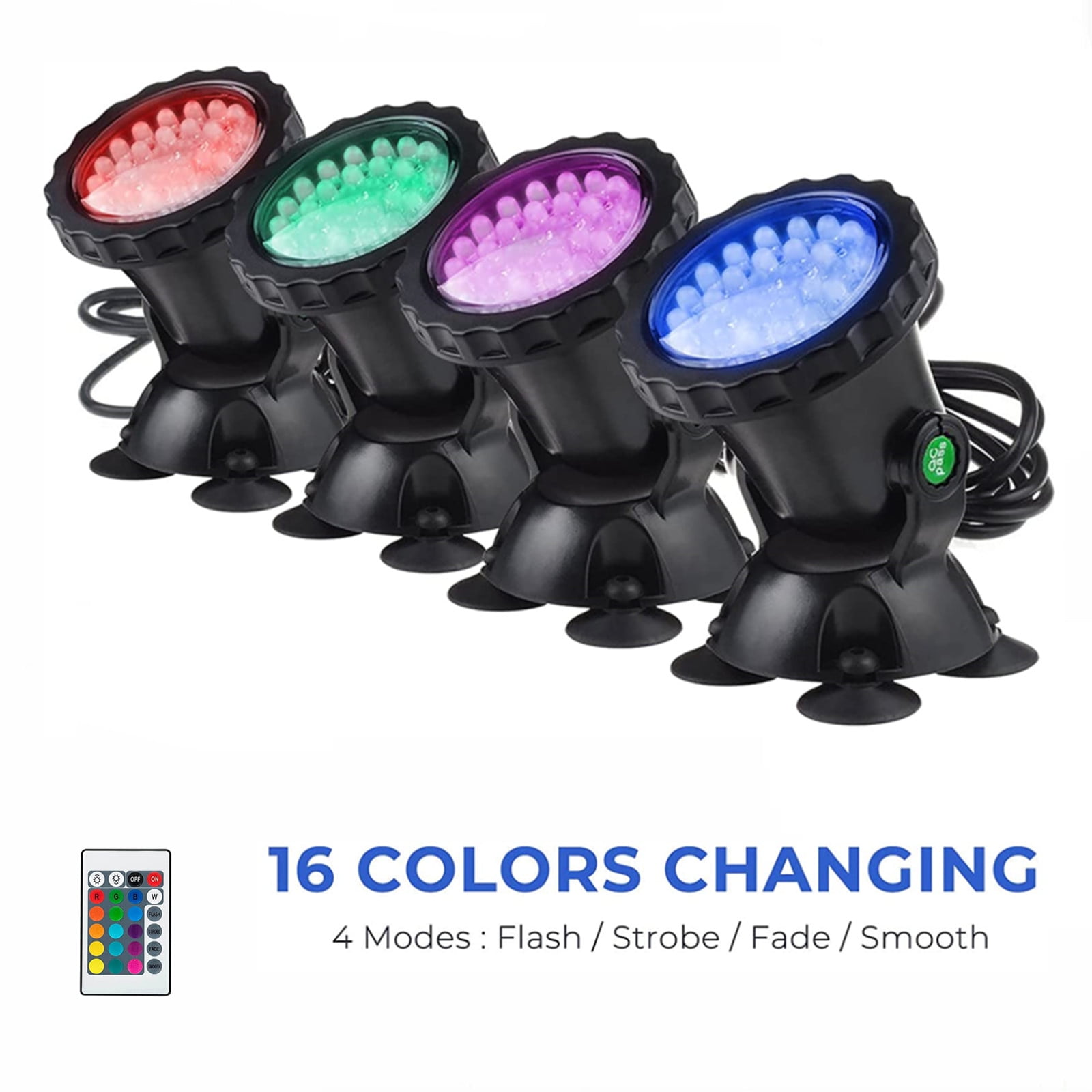 Underwater Fountain Light, Waterproof IP 68 Submersible Spotlight with ...