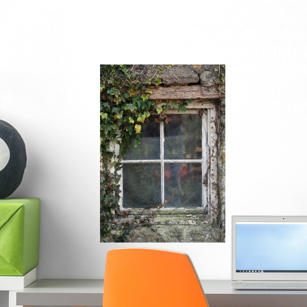Old Cottage Window with Wall Mural by Wallmonkeys Peel and Stick ...