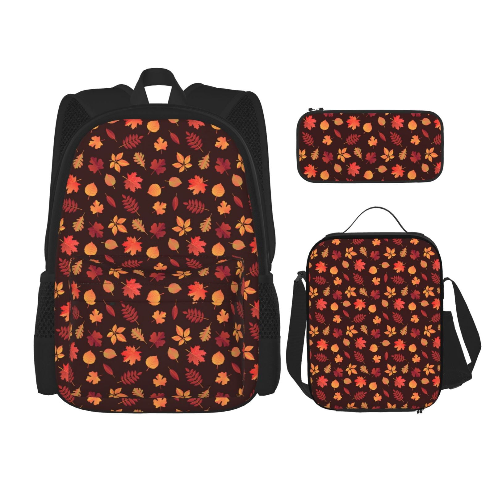 Fotbe fall Maple leaf Set Escolar 3 en 1 para Niños - Mochila Duradera con Lonchera Aislante y ...