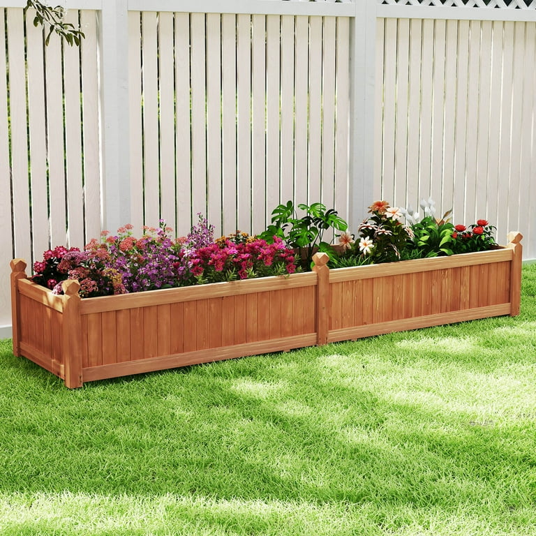 Rectangular Wood Planter Box