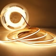 CERPXFF-COB LED Strip Light DC12V 5M/16.4Ft 8mm Warm White LED Lights ...