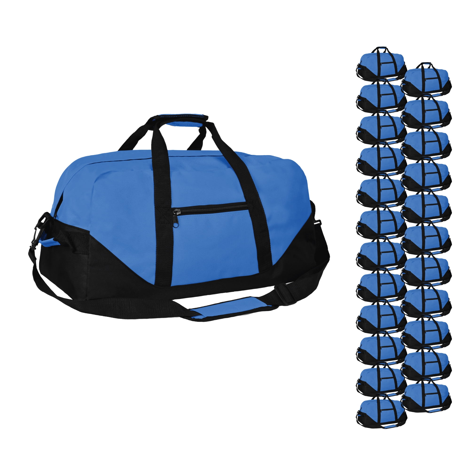 DALIX 21" Large Duffle Bag with Adjustable Strap in Royal Blue 24 Pack ...