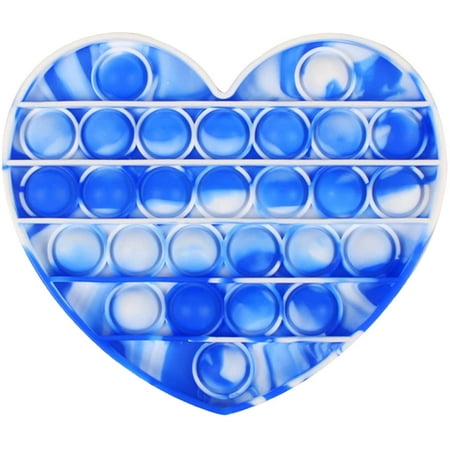 Rainbow Heart Shape Push Bubble Sensory Fidget Toy, Love Heart Shaped ...