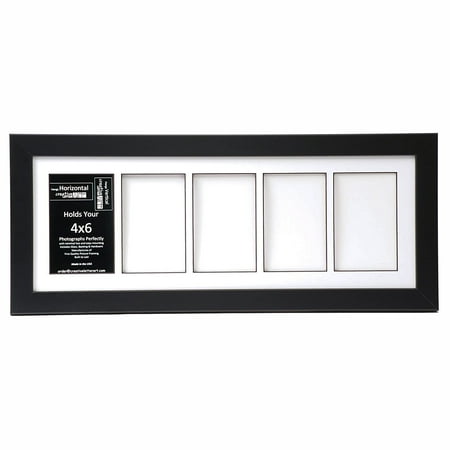 Creative Letter Art 8x22 Collage Picture Frame with 5 Openings, Black ...