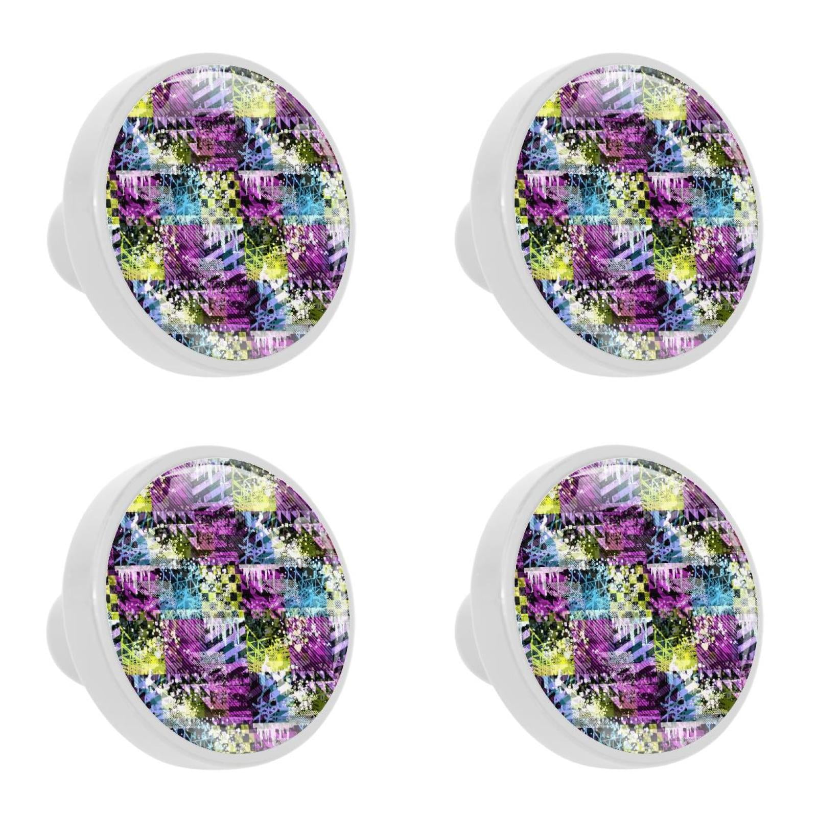 4 Pcs Geometric Lattice Knobs for Kitchen Cabinet Cupboard Dresser ...