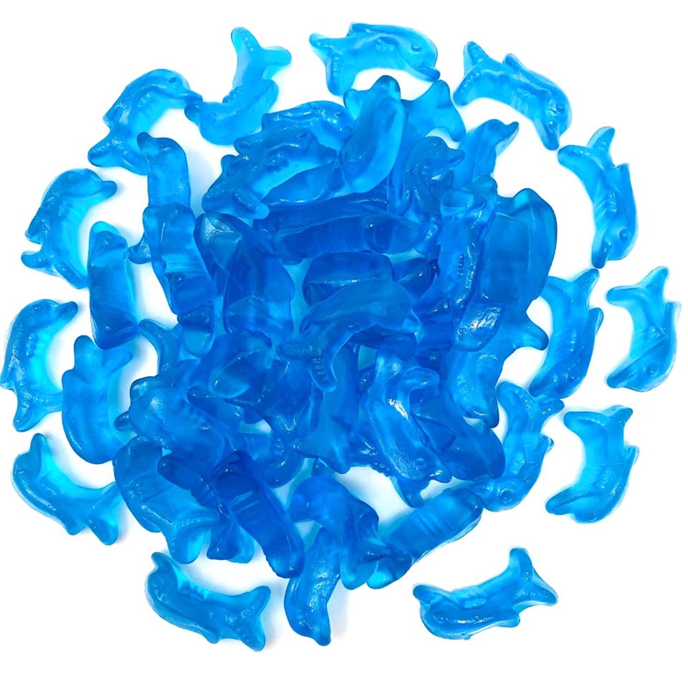 SweetGourmet Blue Raspberry Dolphins Gummy Candy | 2 pound - Walmart.com