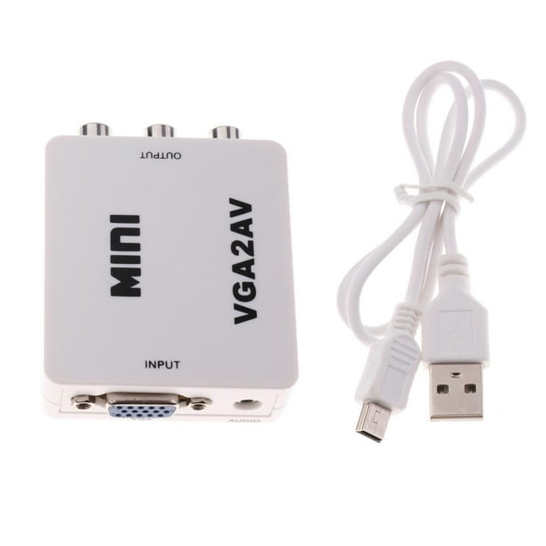 Convertidor VGA a RCA AV Hugo 1080P NTSC PAL Para Computadora portátil ...