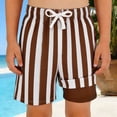 Boys Swimwear Set Trunks Double Striped Print Shorts Pool Wear Boys ...