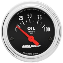 AutoMeter 2522 Traditional Chrome Electric Oil Pressure Gauge - Walmart.com
