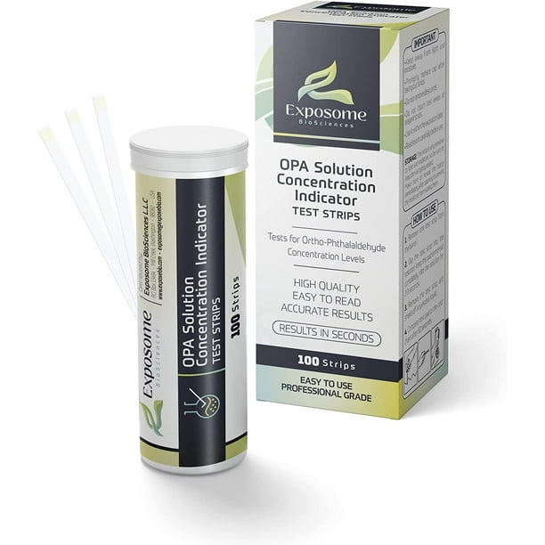 Exposome BioSciences OPA Concentration Indicator Pad 100 Test Strips ...