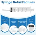 20mL Plastic Syringe for Liquid - 20 Pack Large Syringes with Adapter ...