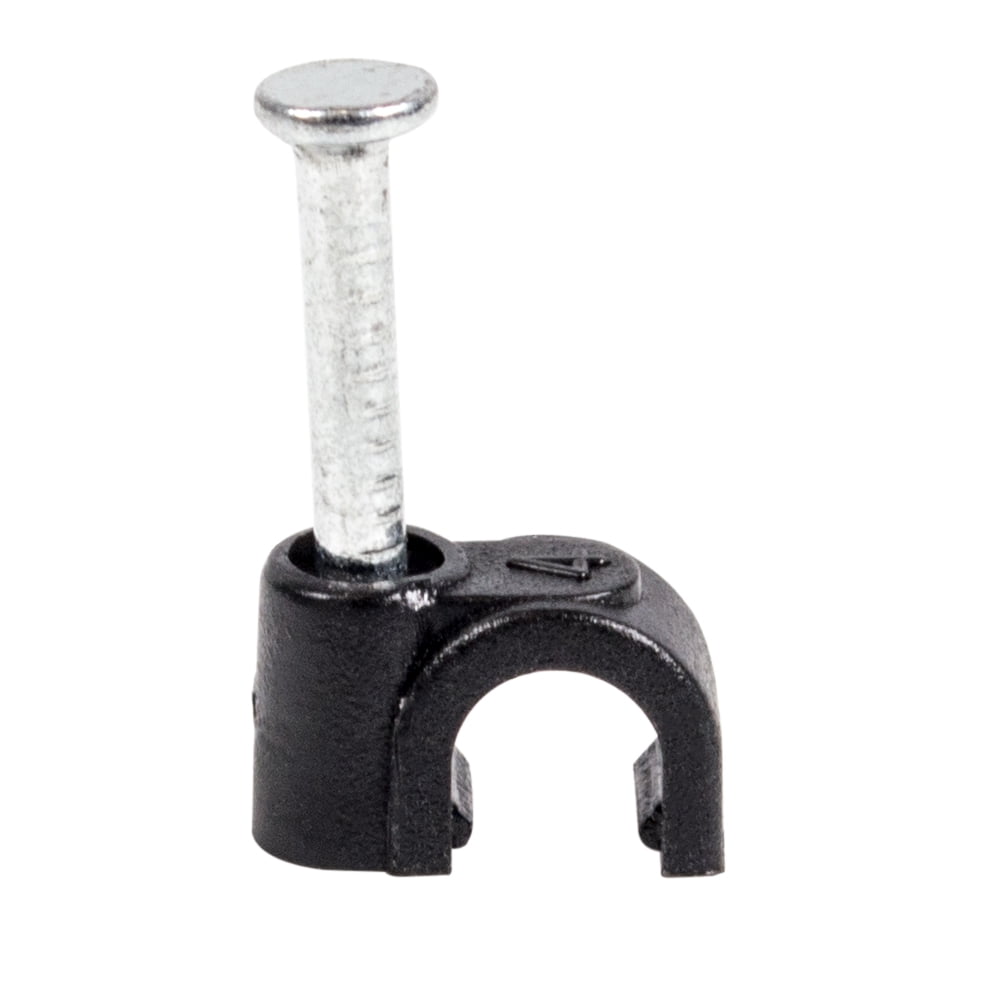 QualGear 4mm Cable Clips, Black, 100 Pack, CC4-B-100-P - Walmart.com