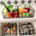 X-cosrack Foldable Wire Baskets for Kitchen, Large Stackable Metal ...